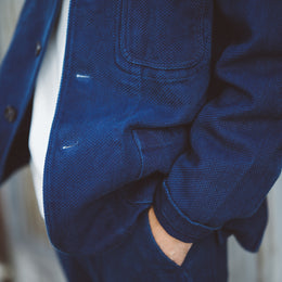 Limited Edition Col. / Sashiko Indigo Heavy weight Work Jacket – MOLTEMANI